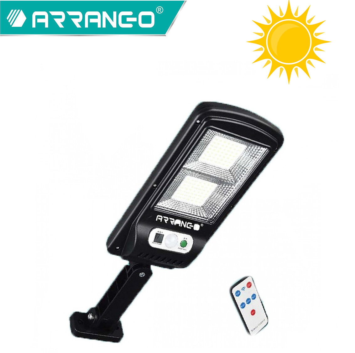 ARRANGO Επιτοίχιος Αδιάβροχος Ηλιακός LED Προβολέας - Φωτιστικό Δρόμου ...
