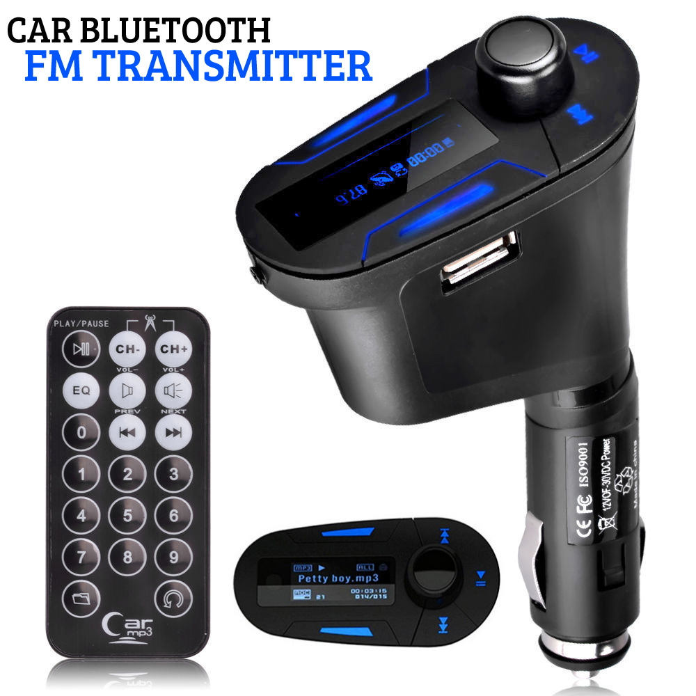 Πομπός Αυτοκινήτου USB,AUX,SD MP3 Player & Φορτιστής USB με LCD Οθόνη ...