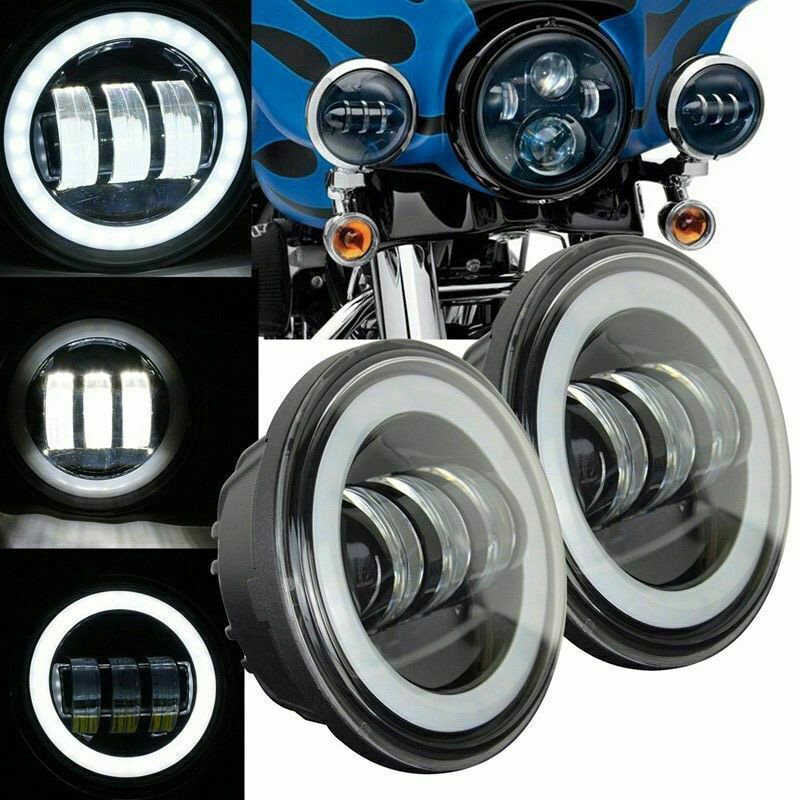 LED Universal Αδιάβροχοι Προβολείς Ομίχλης Angel Eyes 4.5 40W 6000 ...