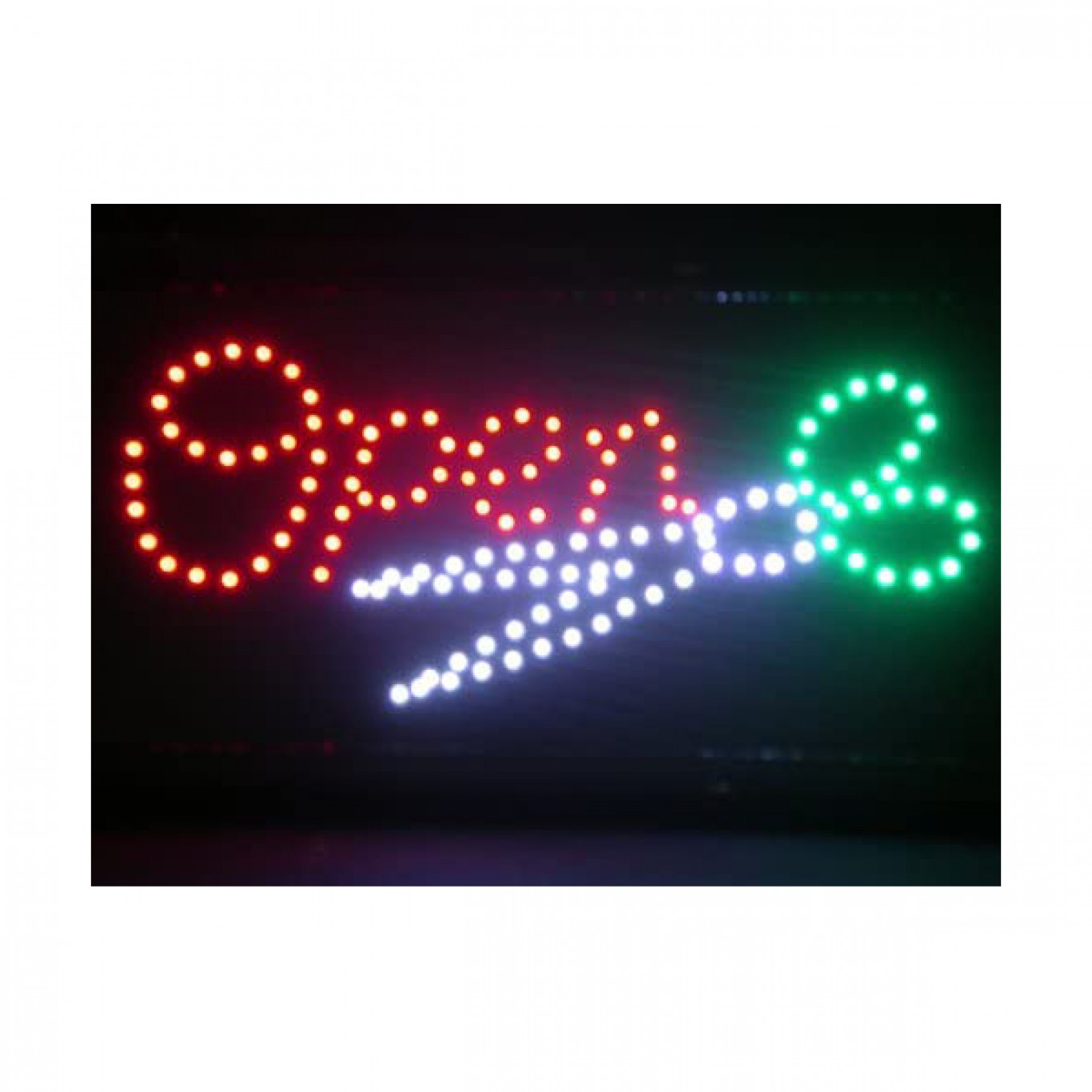 Led Φωτιζόμενη Διαφημιστική Πινακίδα OPEN Έγχρωμη για Κουρείο ...