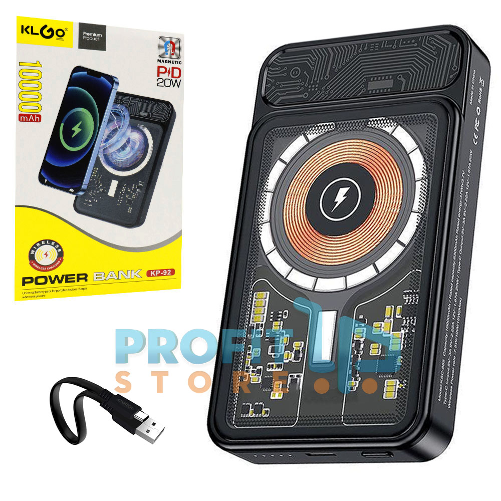 Power Bank Ταχείας Ασύρματης Φόρτισης 10000mAh PD20W Type-C - Φορητή ...