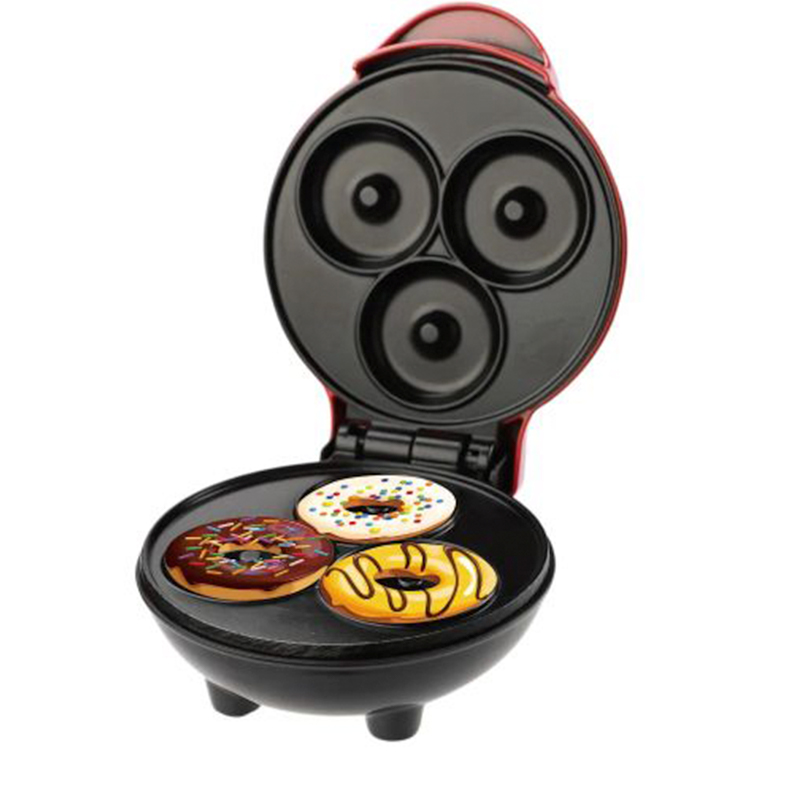 RAF Mινι Αντικολλητική Μηχανή Παρασκευής Σπιτικών Ντόντατ 3 Θέσεων 500W - ProfitStore