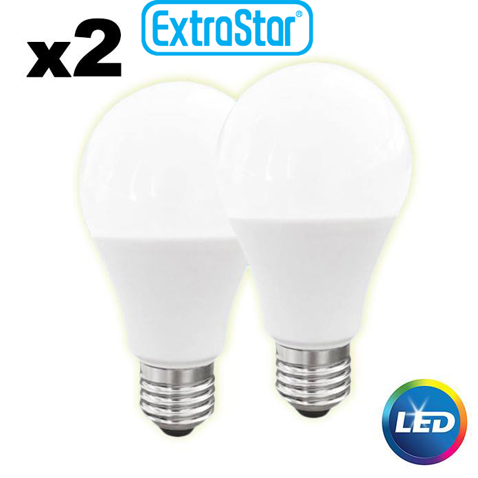 Σετ 2 Τεμαχίων Λαμπτήρας Οικονομίας Extrastar LED E27 7W WARM 3000K ...