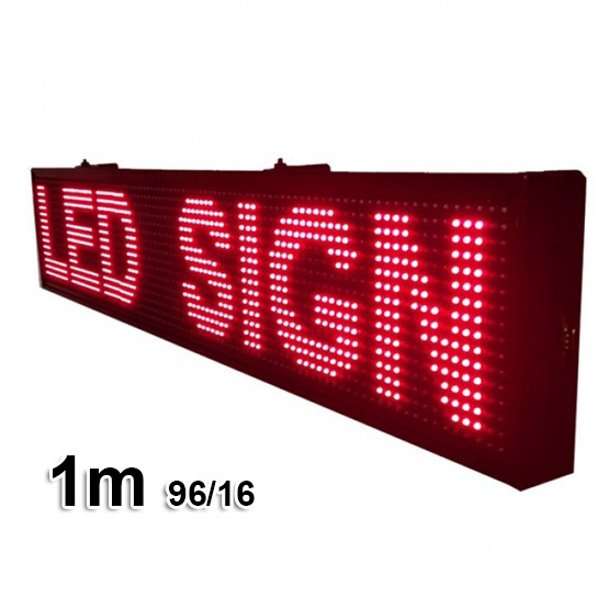 Ηλεκτρονική Πινακίδα Κυλιόμενη Επιγραφή LED 100cm με Ελληνικούς ...