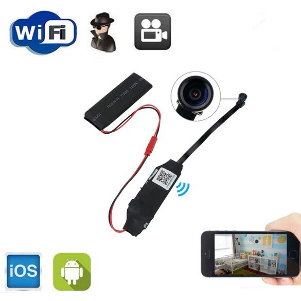 Μίνι Wifi Κρυφή Ασύρματη Κάμερα - Καταγραφικό IP Micro Module με SD ...