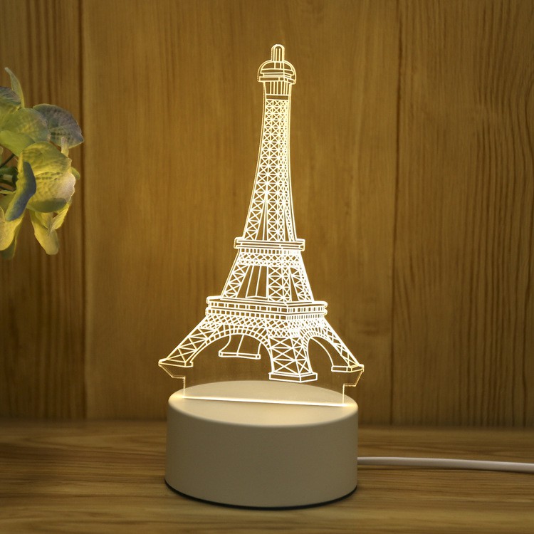 Διακοσμητικό Τρισδιάστατο LED USB Φωτιστικό Eiffel Tower - 3D Desk Lamp ...