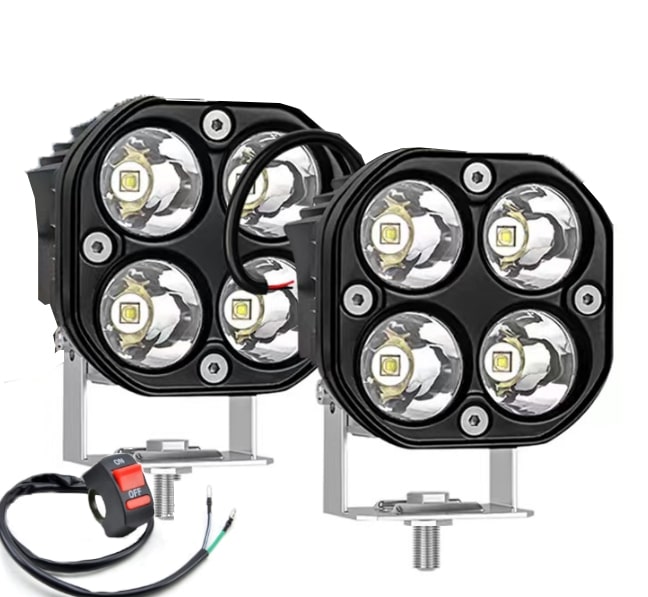 Σετ Αδιάβροχα Προβολάκια LED 9000lm 80W Ψυχρού Λευκού Φωτισμού 6000K ...
