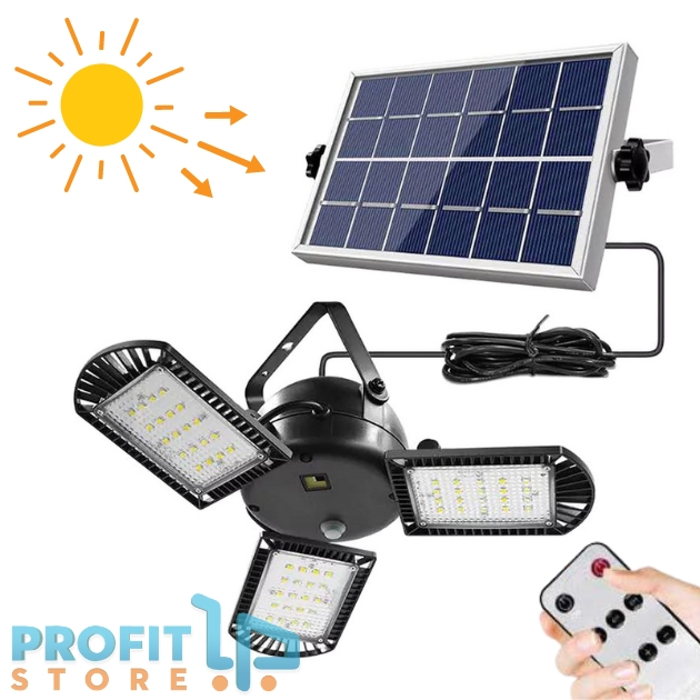 Αδιάβροχο Ηλιακό Φωτιστικό 800 Lumens Οροφής 60 LED Εξωτερικού Χώρου 7W ...