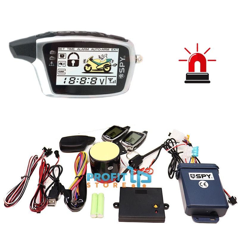 Αμφίδρομος Ασύρματος Συναγερμός Μηχανής με Κάμερα, Οθόνη LCD, Αισθητήρα ...