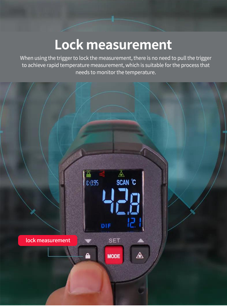 Ψηφιακό Θερμόμετρο Υπερύθρων -50℃ - 500℃ - Uni-T UT306M - Μαύρο ...