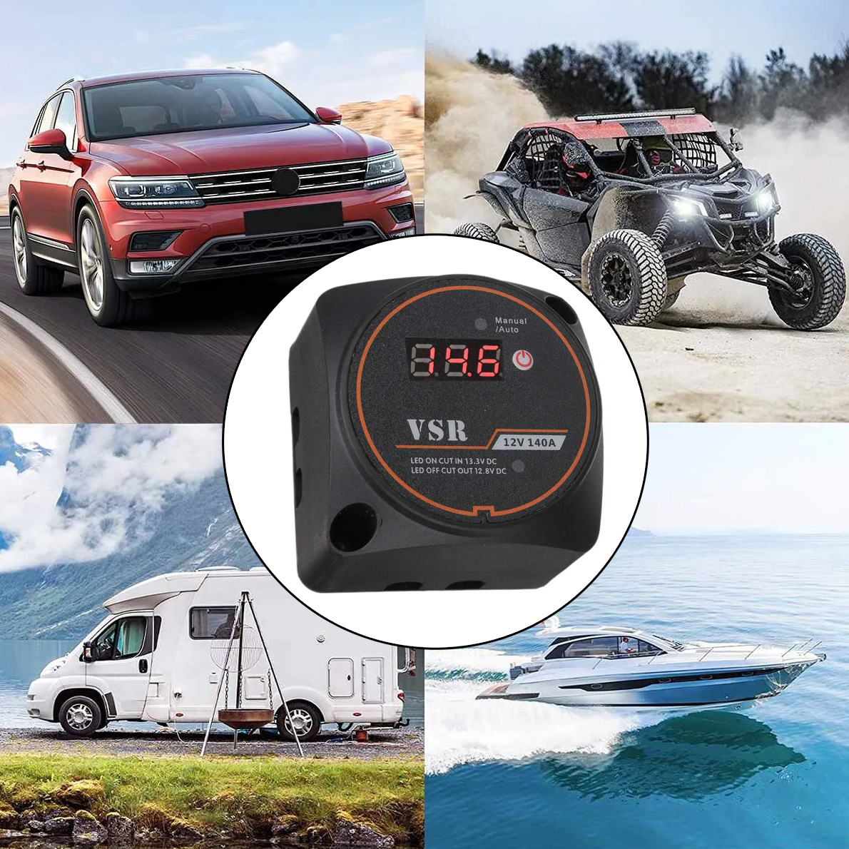 Αδιάβροχο Ψηφιακό Βολτόμετρο - Ρελέ VSR 12V 140A με Προστασία ...