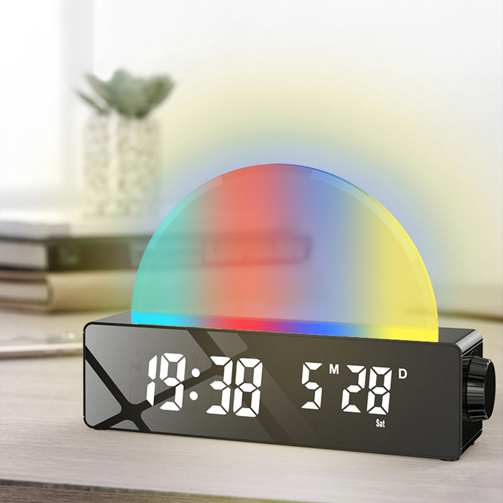 Ψηφιακό Ρολόι HD LED Επιτραπέζιο με Ξυπνητήρι Προσομοιωτής Ανατολής και ...