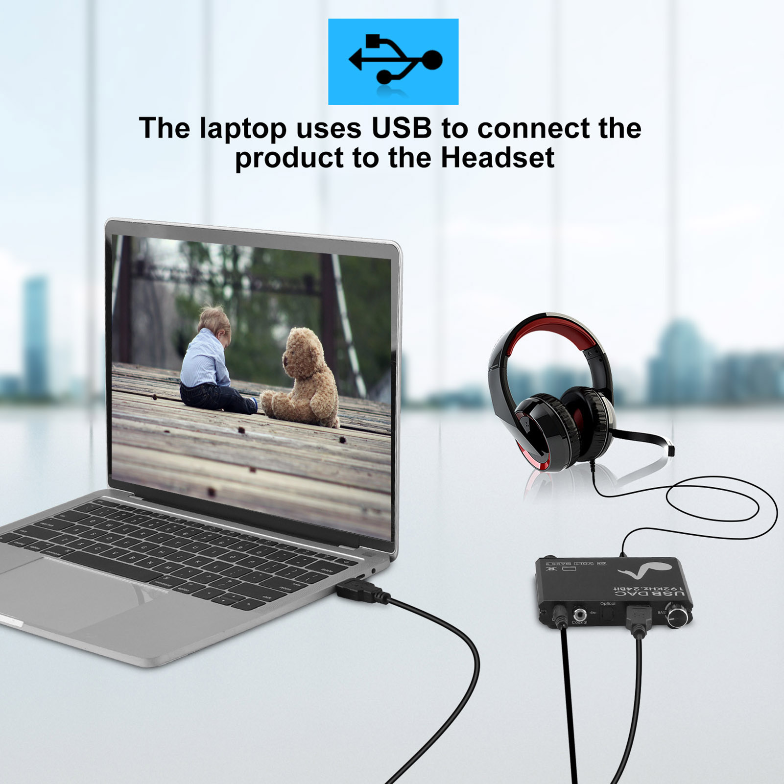 Andowl Μετατροπέας Ψηφιακού σε Αναλογικό Ήχου Coaxial / Toslink / USB ...