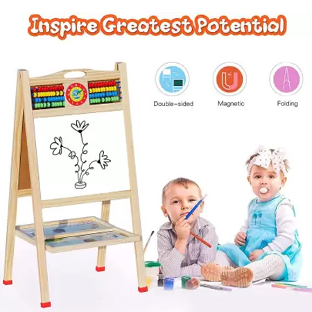 Διπλός Επιδαπέδιος Αναδιπλούμενος Μαγνητικός Πίνακας Ζωγραφικής ...