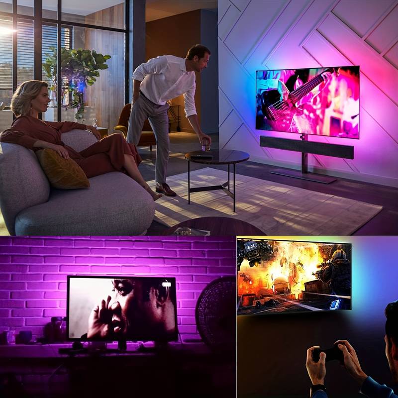 Ταινία LED Τροφοδοσίας USB 5V RGB Μήκους 3m Σετ με Τηλεχειριστήριο και ...