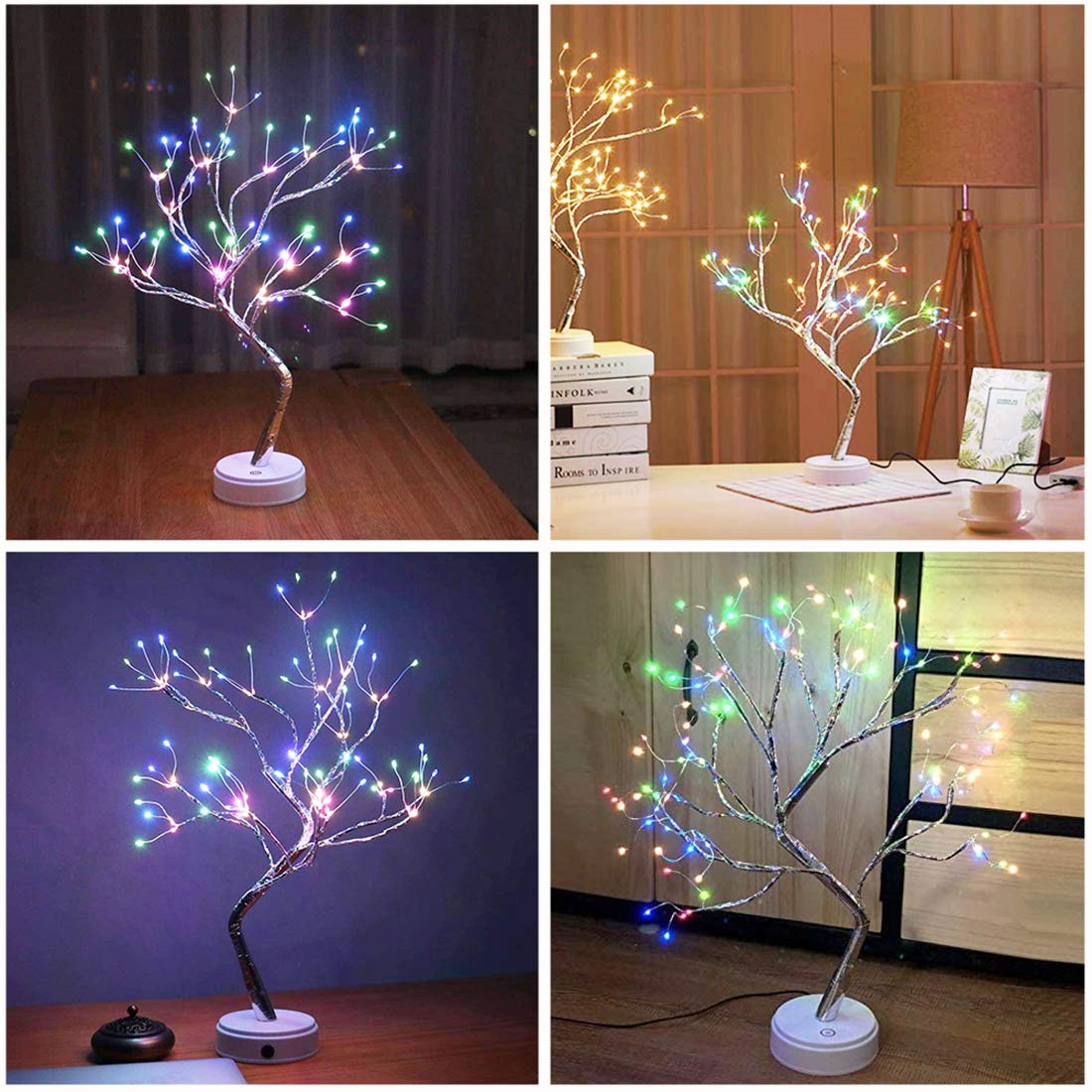Διακοσμητικό Φωτιζόμενο Δέντρο 50cm με RGB Led Φωτισμό USB - ProfitStore