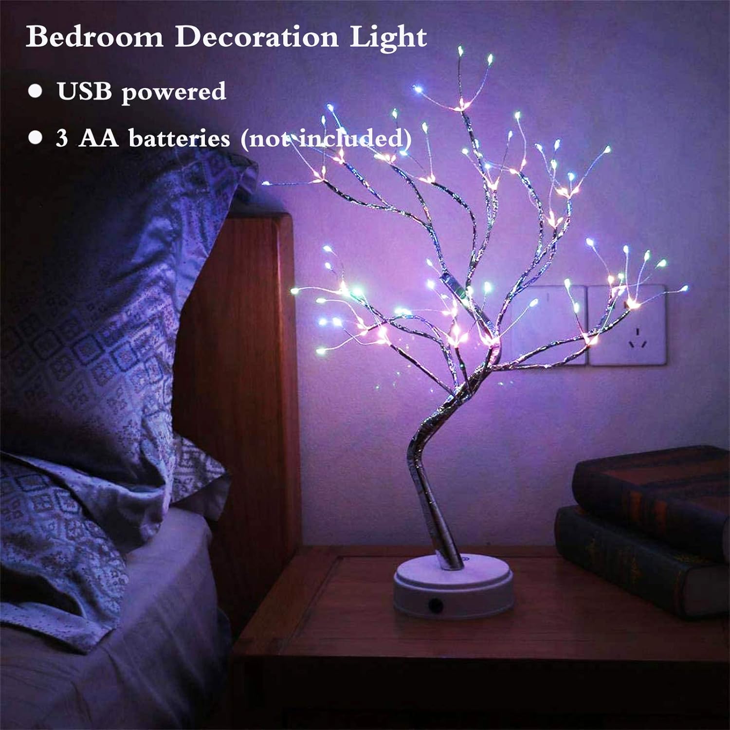 Διακοσμητικό Φωτιζόμενο Δέντρο 50cm με RGB Led Φωτισμό USB - ProfitStore