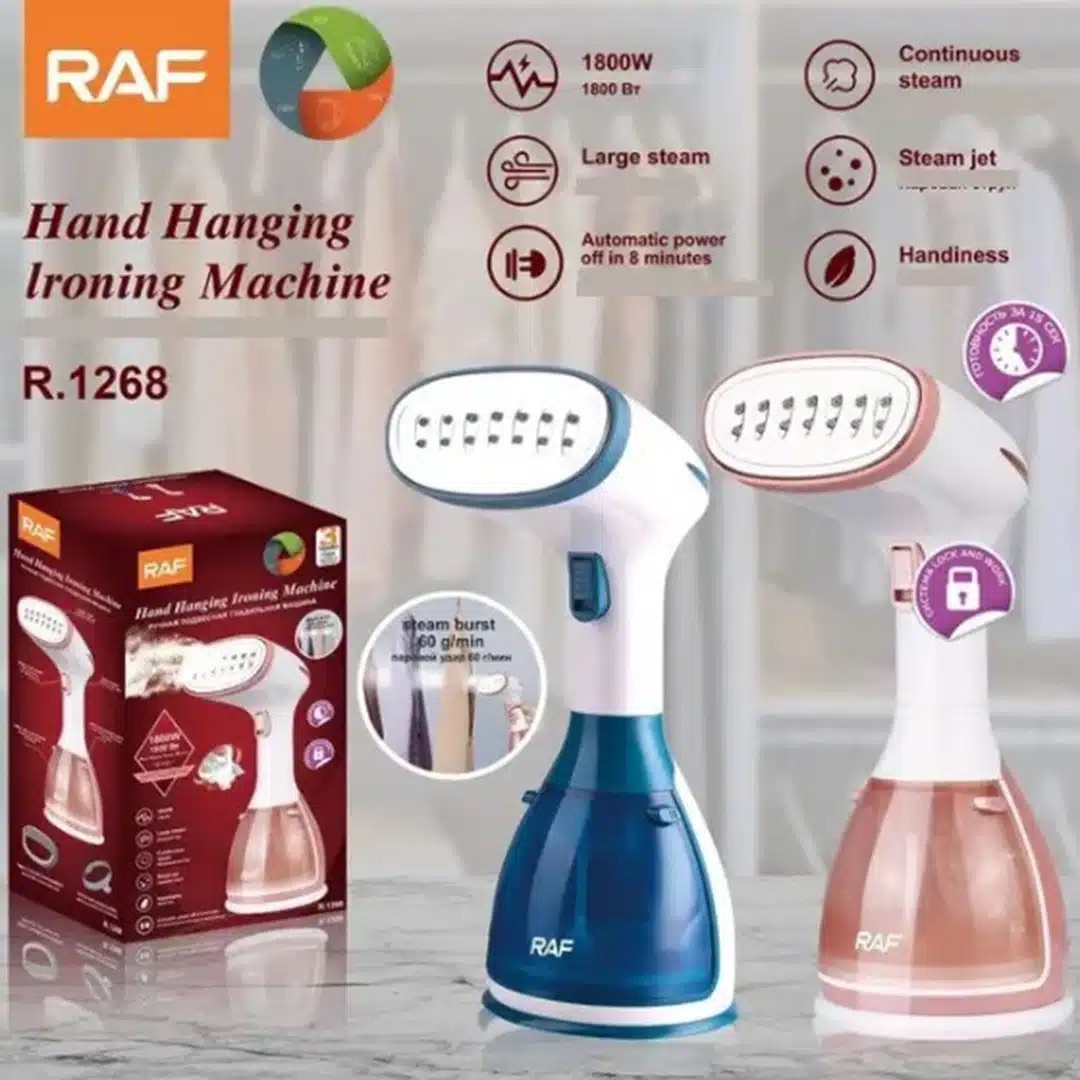 Raf Ατμοκαθαριστής Steam Iron Χειρός Σιδερώματος Ρούχων Ταξιδιού 1500W με Δοχείο 280ml - ProfitStore