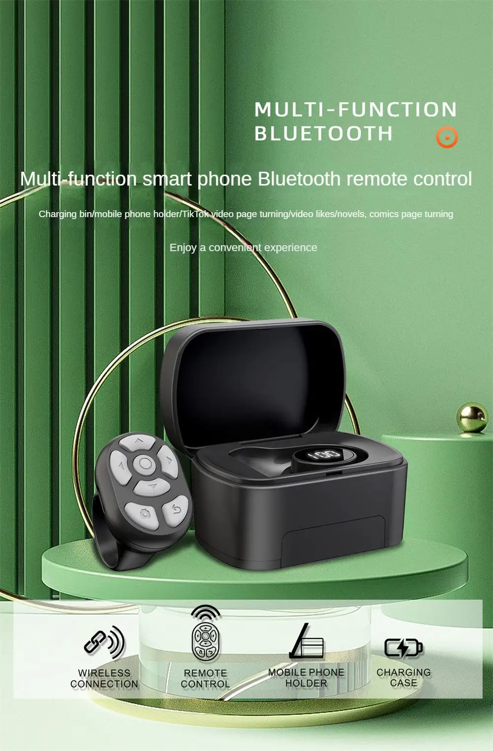 Ασύρματο Χειριστήριο-Δαχτυλίδι Bluetooth Κινητού για Απομακρυσμένη ...