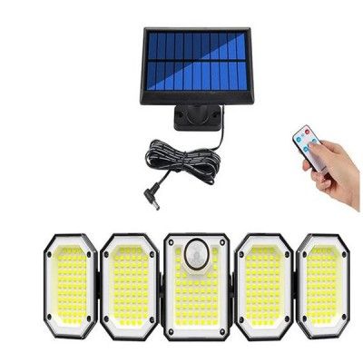 Επιτοίχιο Αδιάβροχο Ηλιακό Φωτιστικό 300LED 270º με Αισθητήρα Κίνησης ...