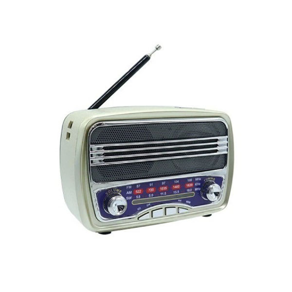 Επιτραπέζιο Retro Ραδιόφωνο με Bluetooth και USB Επαναφορτιζόμενο Ασημί ...