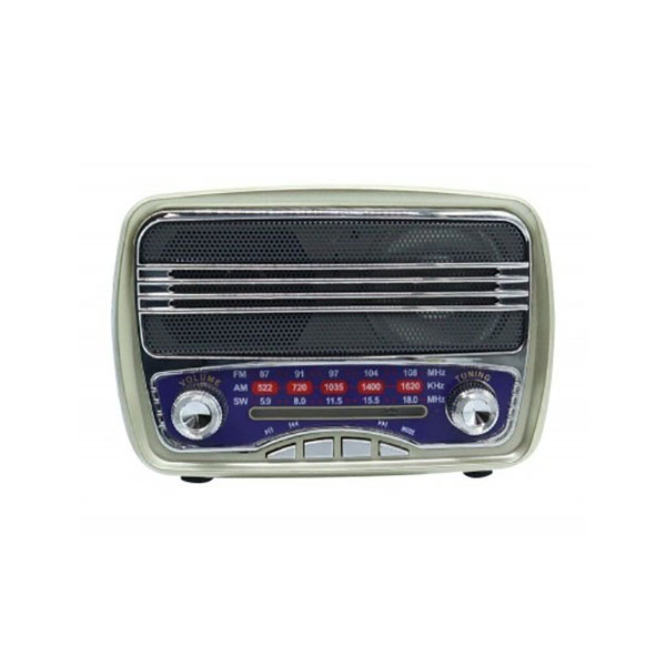 Επιτραπέζιο Retro Ραδιόφωνο με Bluetooth και USB Επαναφορτιζόμενο Ασημί ...