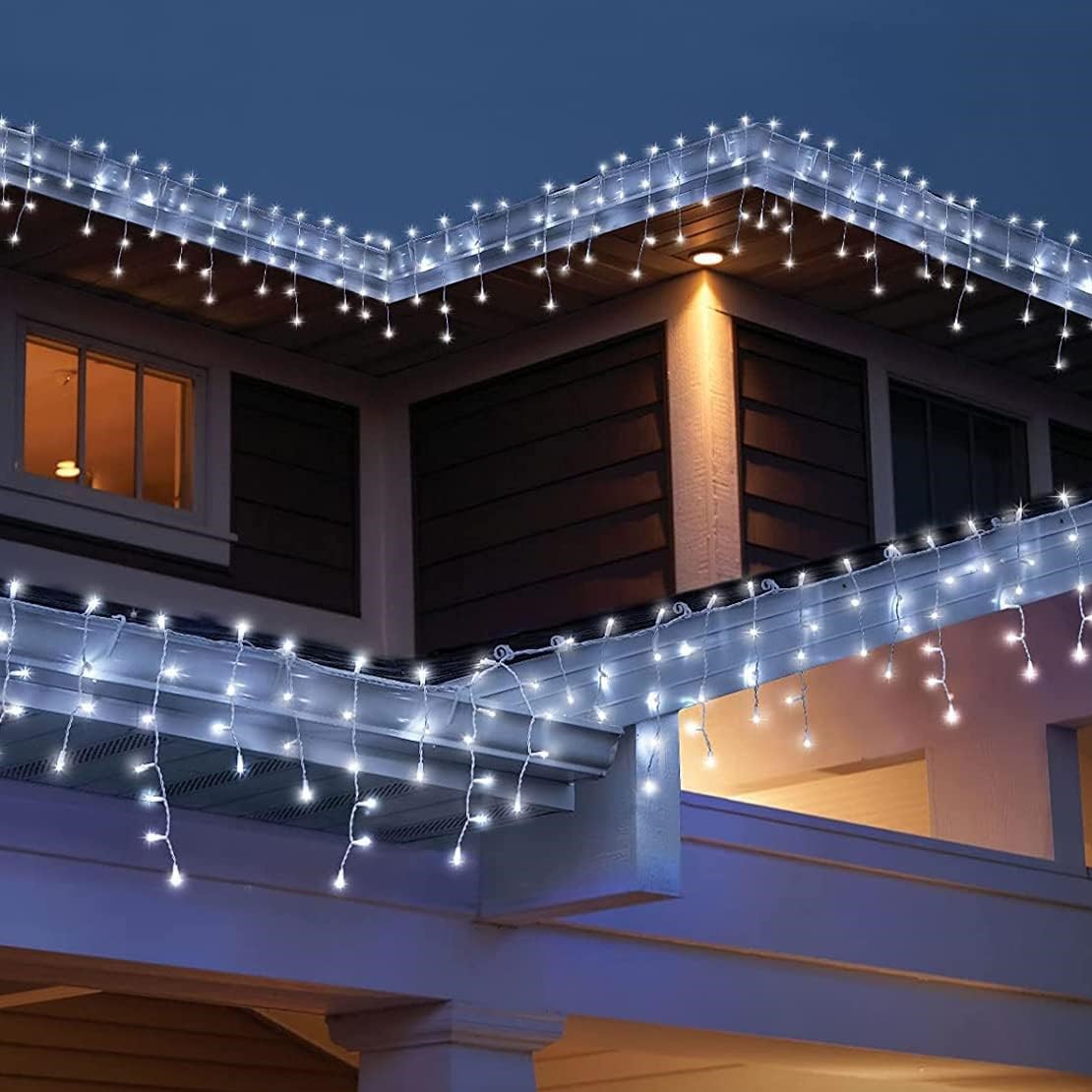 15x0,4m Χριστουγεννιάτικα Φωτάκια - Ασύμμετρη Κουρτίνα Βροχή - Ψυχρού ...