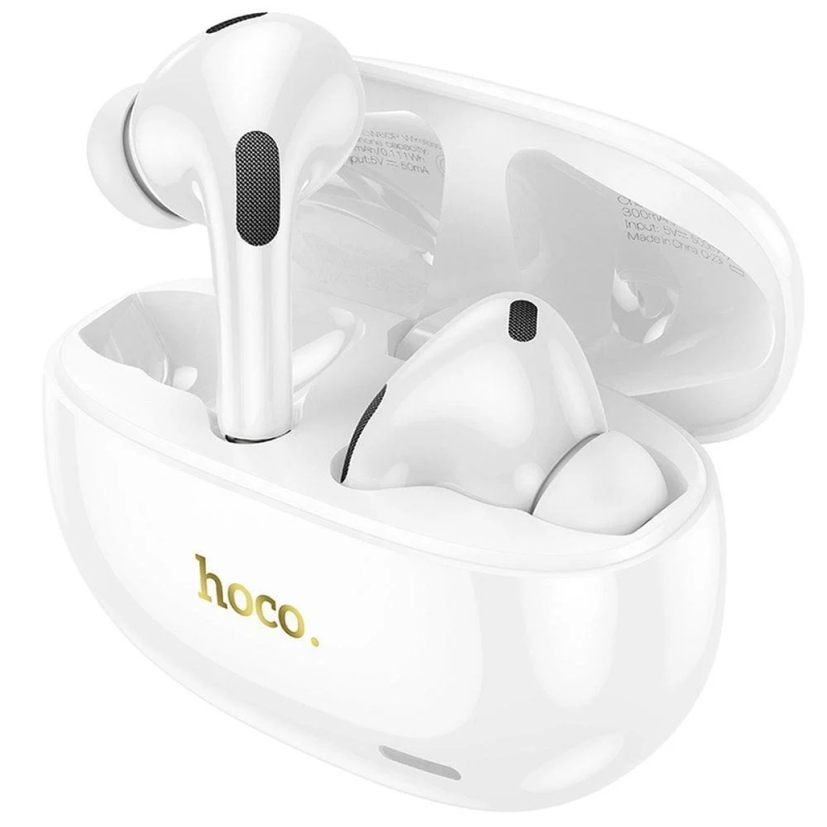 In-ear Ακουστικά Bluetooth με Θήκη Φόρτισης με ANC & TWS - HOCO - Λευκά - ProfitStore
