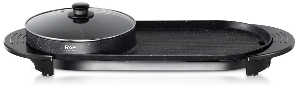 Ηλεκτρική Σχάρα & Hot Pot 2 σε 1 Teppanyaki 1800W με Αντικολλητική ...