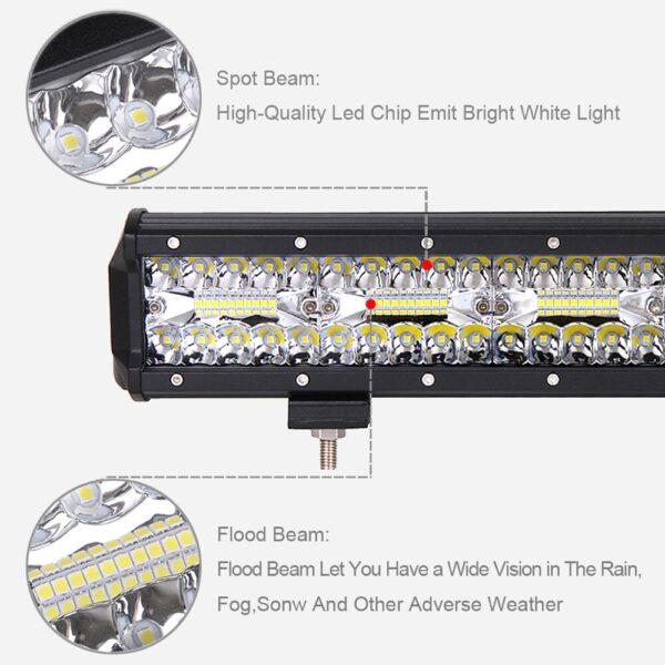 Αδιάβροχος Προβολέας Αυτοκινήτου LED 600W Off-Road 12/24V 71.5cm με ...