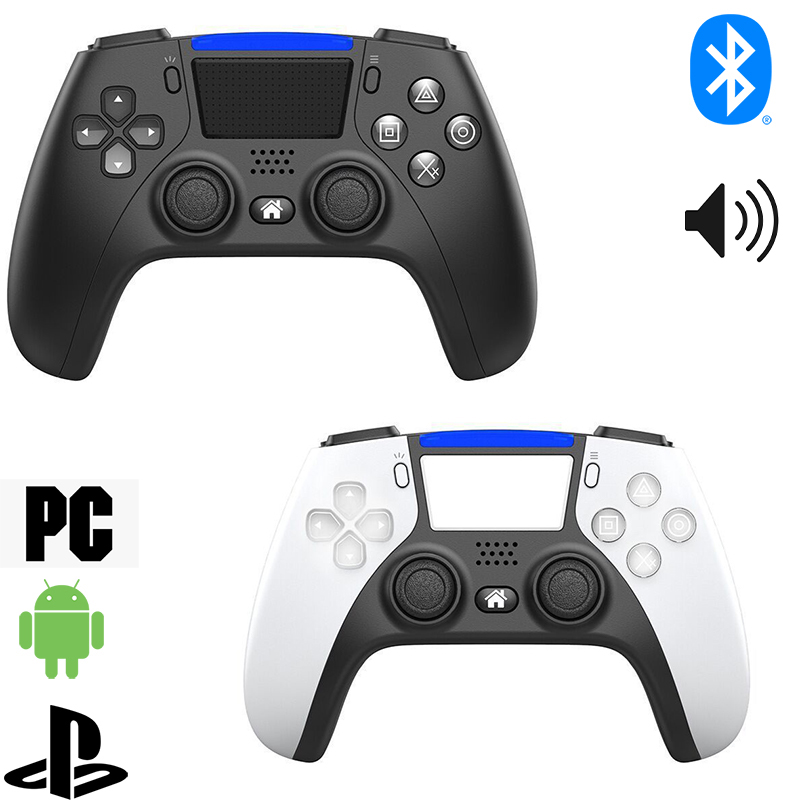 Ασύρματο Bluetooth Χειριστήριο PS4, PC, Android Phone, με Ηχείο & 4 ...
