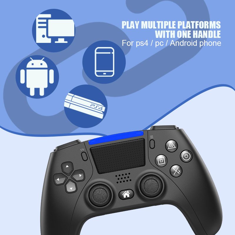 Ασύρματο Bluetooth Χειριστήριο PS4, PC, Android Phone, με Ηχείο & 4 ...