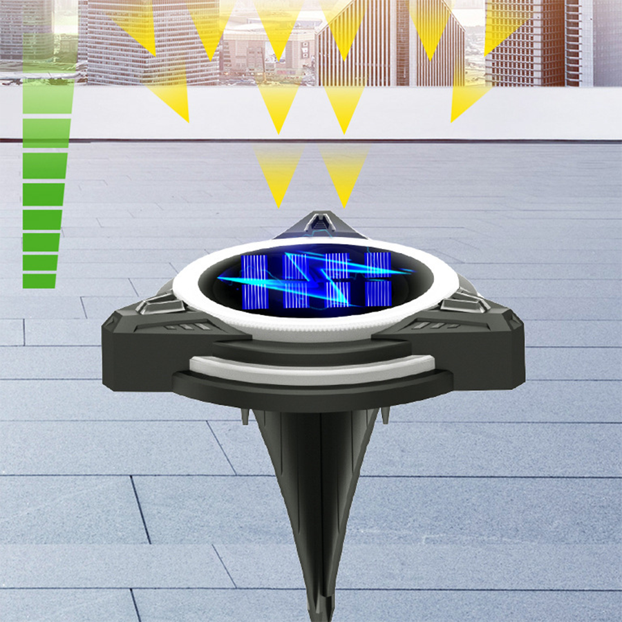 Αδιάβροχο LED RGB Ηλιακό Φωτιστικό Κήπου - Δαπέδου Εξωτερικού Χώρου με ...