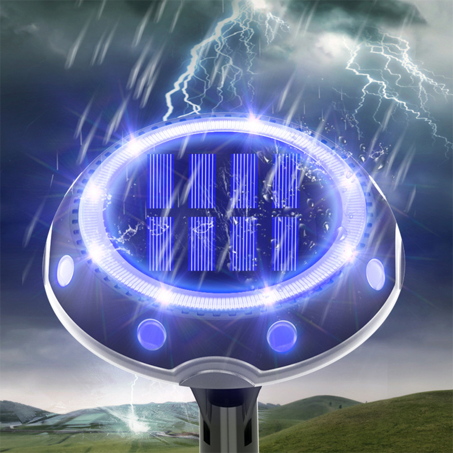 Αδιάβροχο LED RGB Ηλιακό Φωτιστικό Κήπου - Δαπέδου Εξωτερικού Χώρου με ...