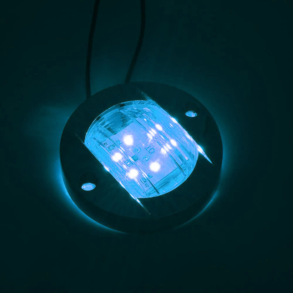 Στρογγυλό Αδιάβροχο Φωτιστικό LED 12V για Σκάφη με Μπλε Φωτισμό R2Q8 ...