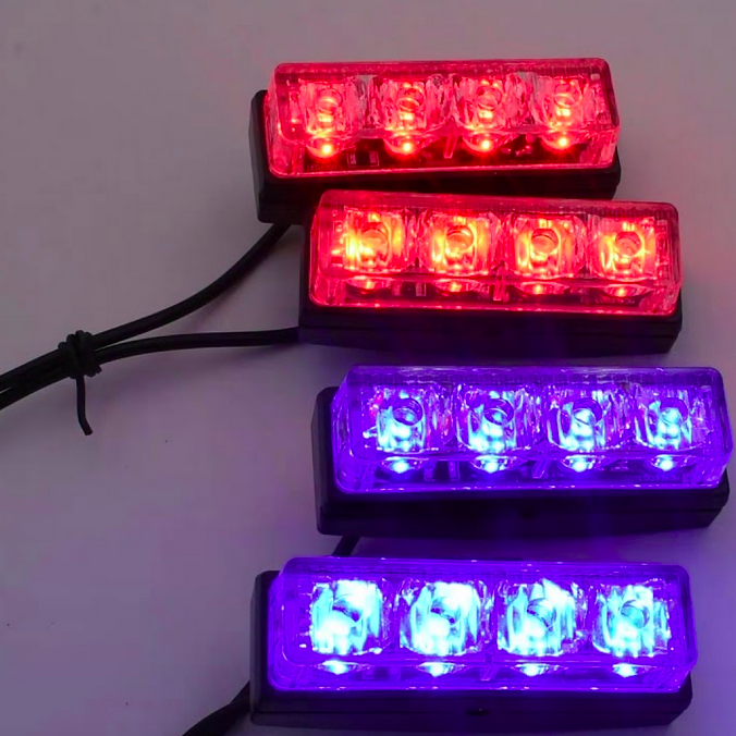 Φωτισμός LED Cob Strobe Προειδοποίησης Οχημάτων 12V 30W Μπλε - Κόκκινο ...