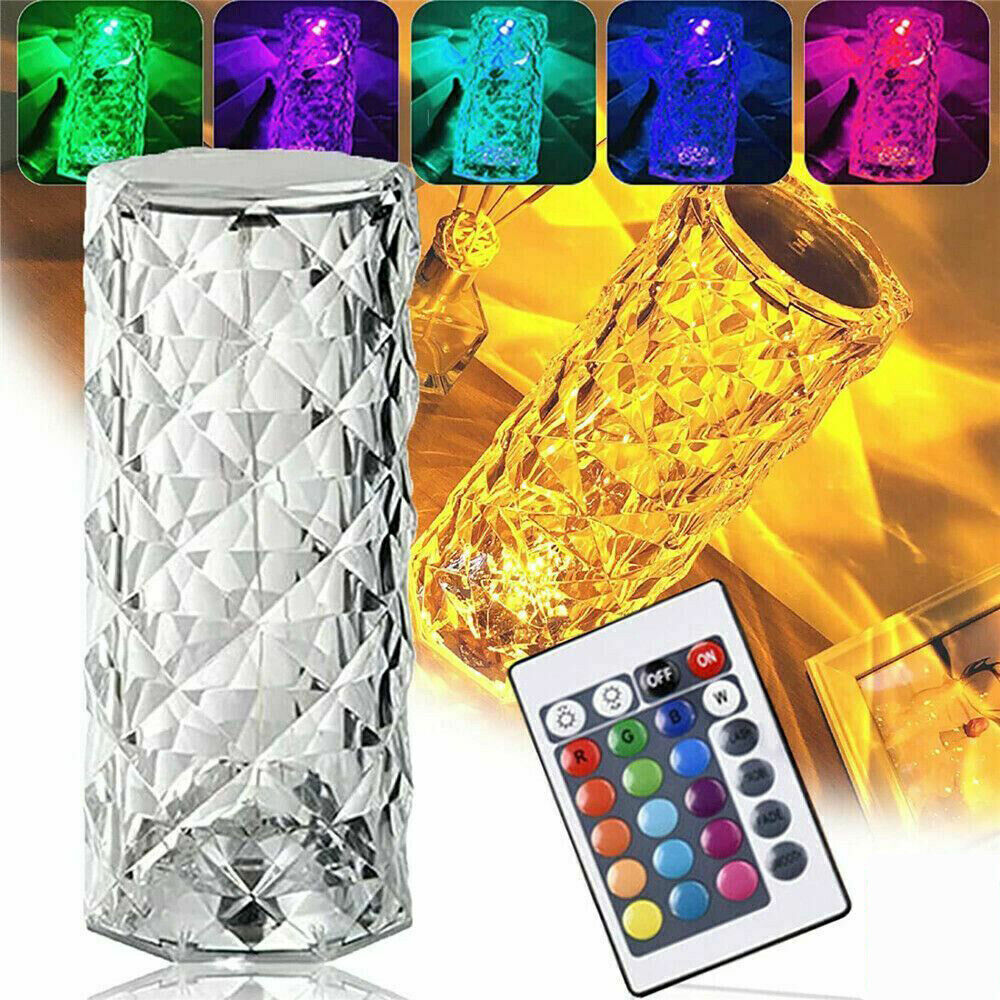 DiamondLit Φωτιστικό Αφής RGB LED Μπαταρίας με Τηλεχειριστήριο ...