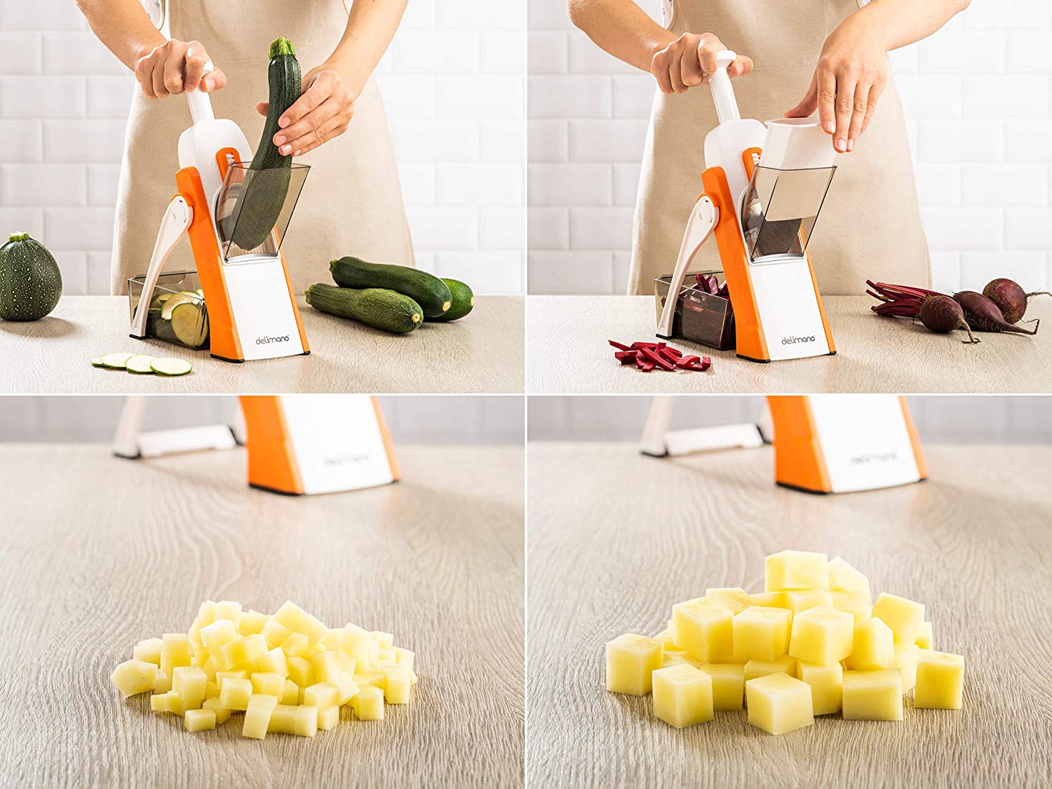 Πολυκόφτης Λαχανικών 30+ Τρόποι Κοπής & με Ρύθμιση Πάχους Κοπής 1-8mm ...