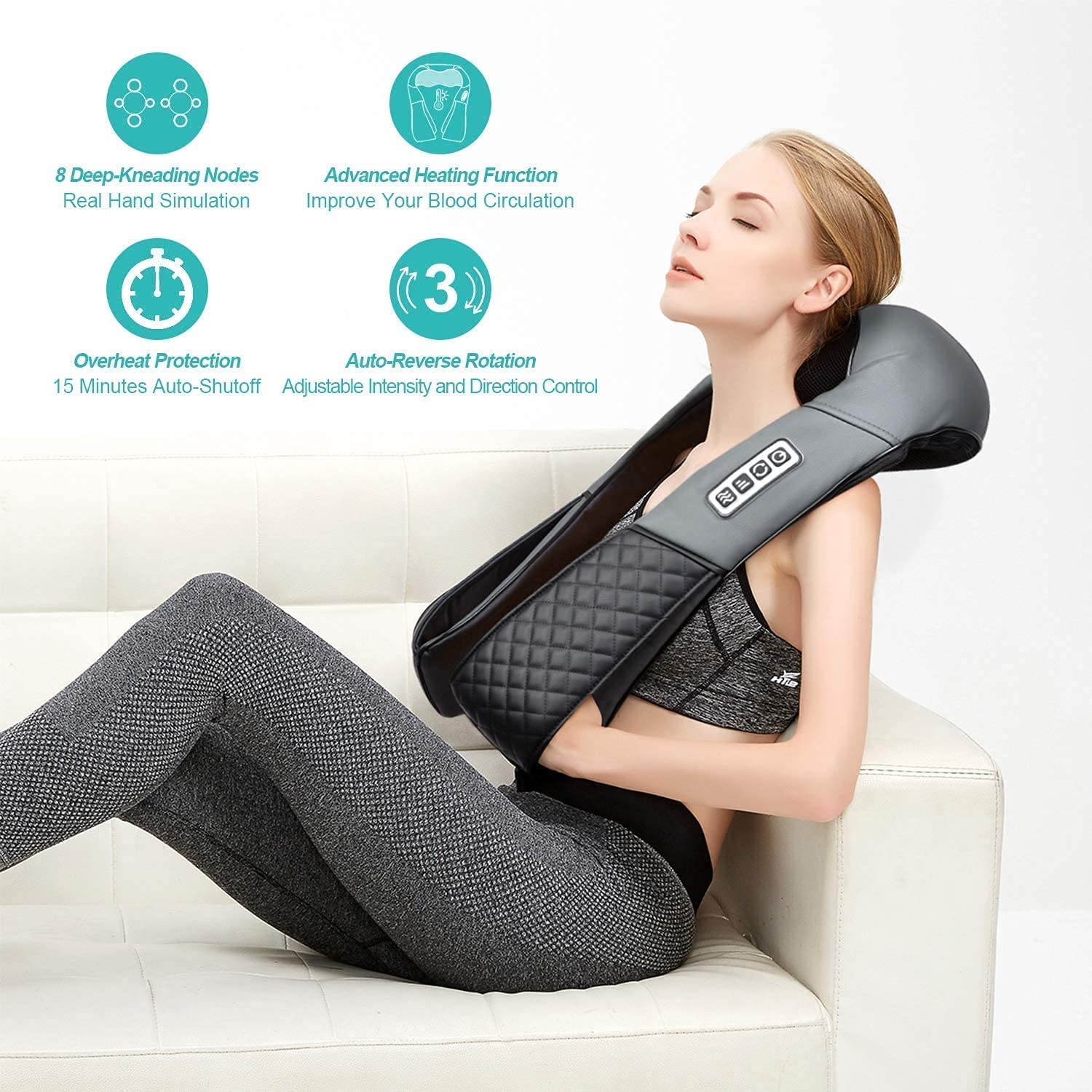 Συσκευή Μασάζ Shiatsu με Χειρολαβές για Αντιμετώπιση Πόνου σε Όλο το ...