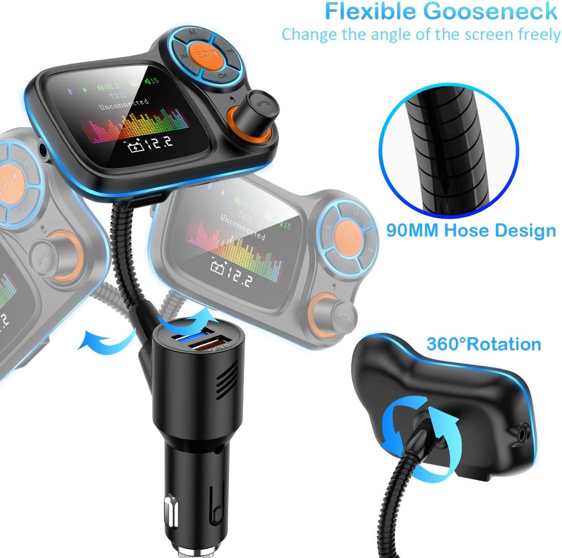Bluetooth FM Transmitter Αναμεταδοτής Κινητού στα Ηχεία Αυτοκινήτου ...