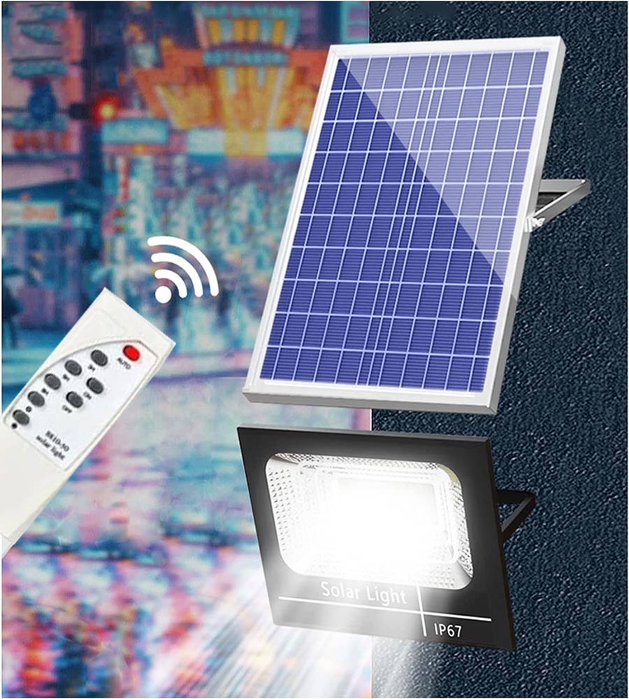 SolarBright Αδιάβροχος Ηλιακός Προβολέας 100-500W LED IP67 Αυτόματος με ...