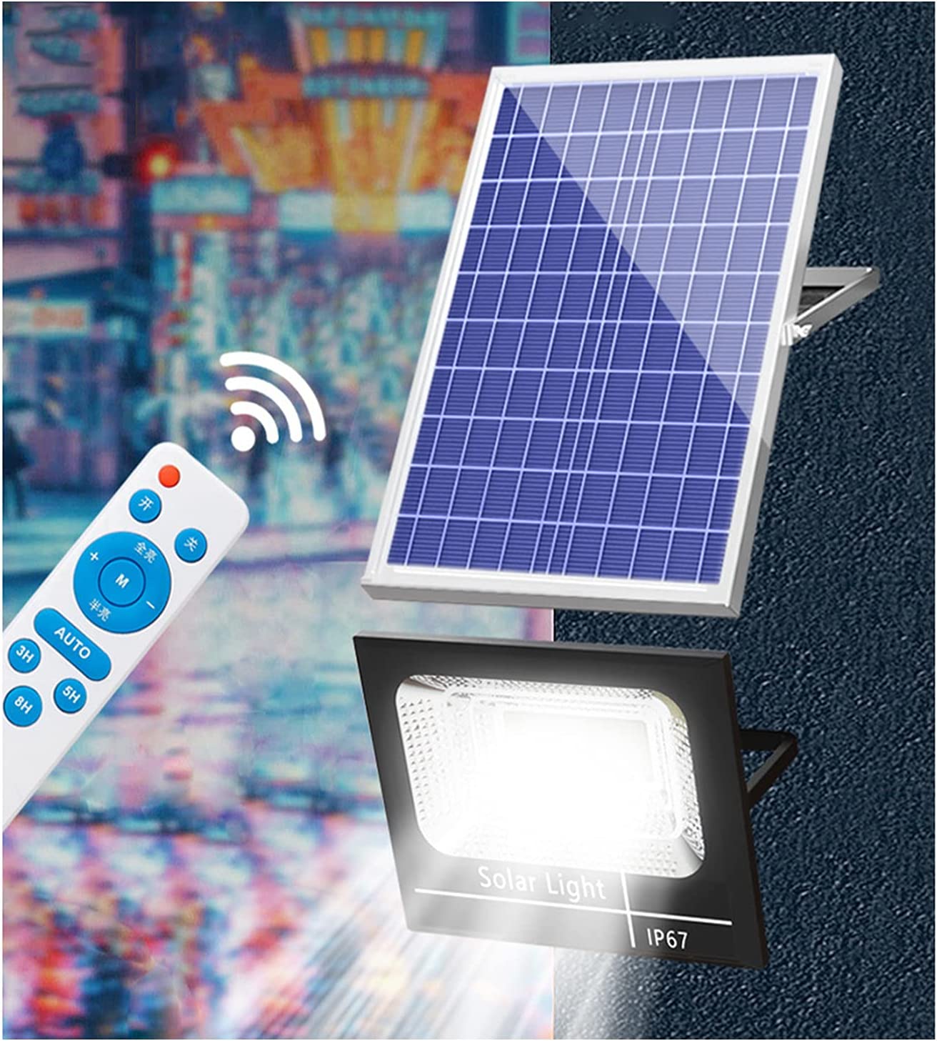 SolarBright Αδιάβροχος Ηλιακός Προβολέας 300-1500W LED IP67 Αυτόματος ...