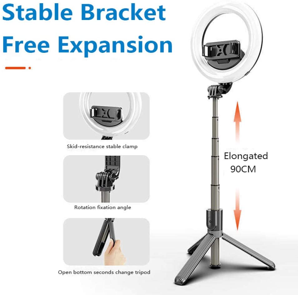 Φορητό Selfie Stick & Τρίποδο Ring Light με Bluetooth Χειριστήριο - USB ...
