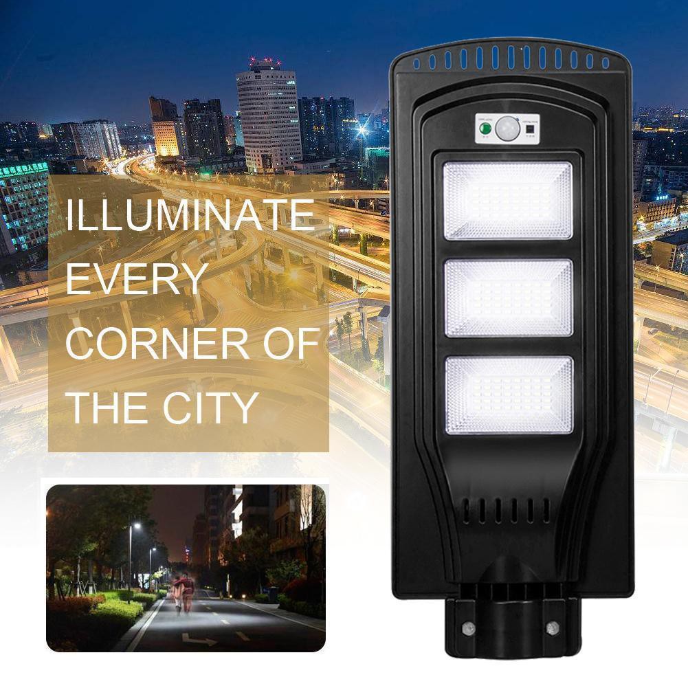 Τριπλό Αδιάβροχο Ηλιακό Φωτιστικό 60W LED με Φωτοβολταϊκό Πάνελ ...