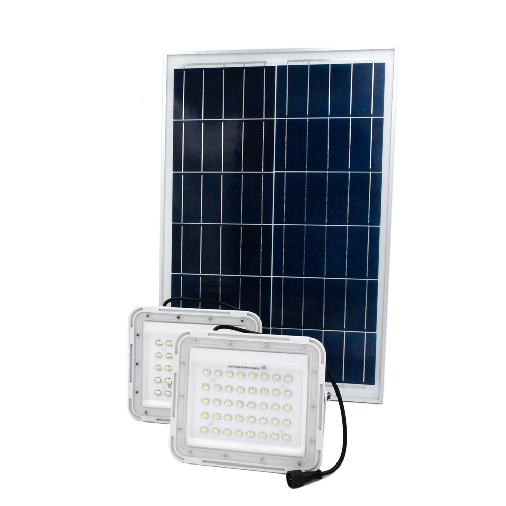 Ηλιακοί Προβολείς LED 100W IP67 με Τηλεχειρισμό OEM 2τμχ & Φωτοβολταϊκό ...