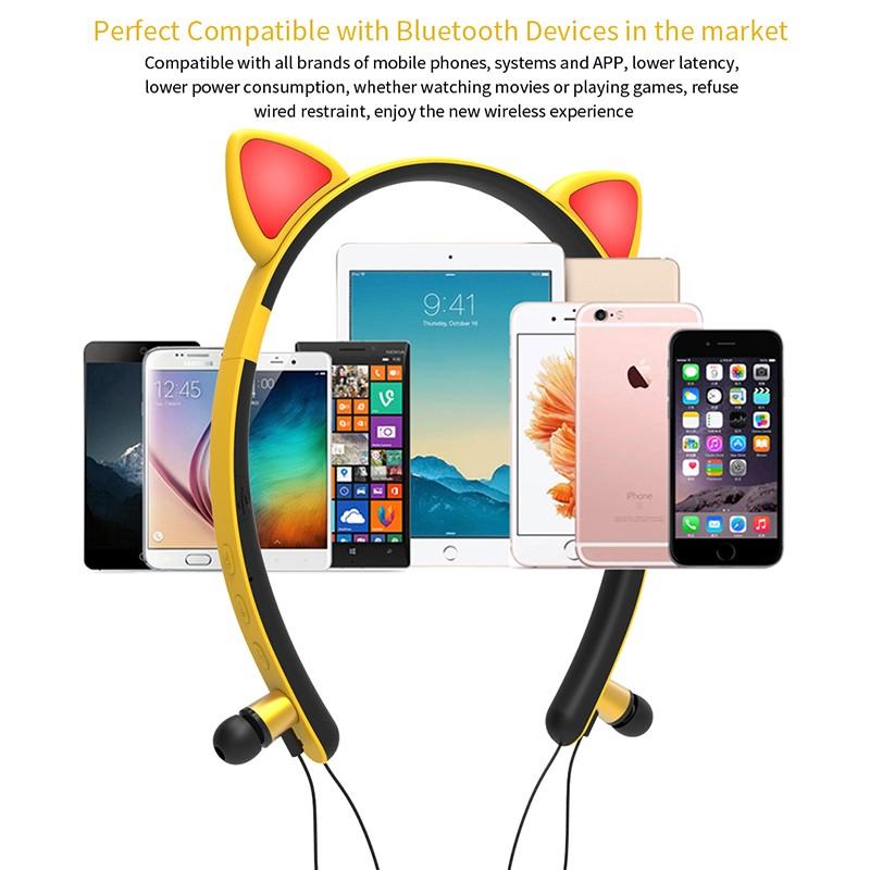 Bluetooth Ασύρματα Ακουστικά Ψείρες με Μαγνήτη, Στερεοφωνικά & LED ...