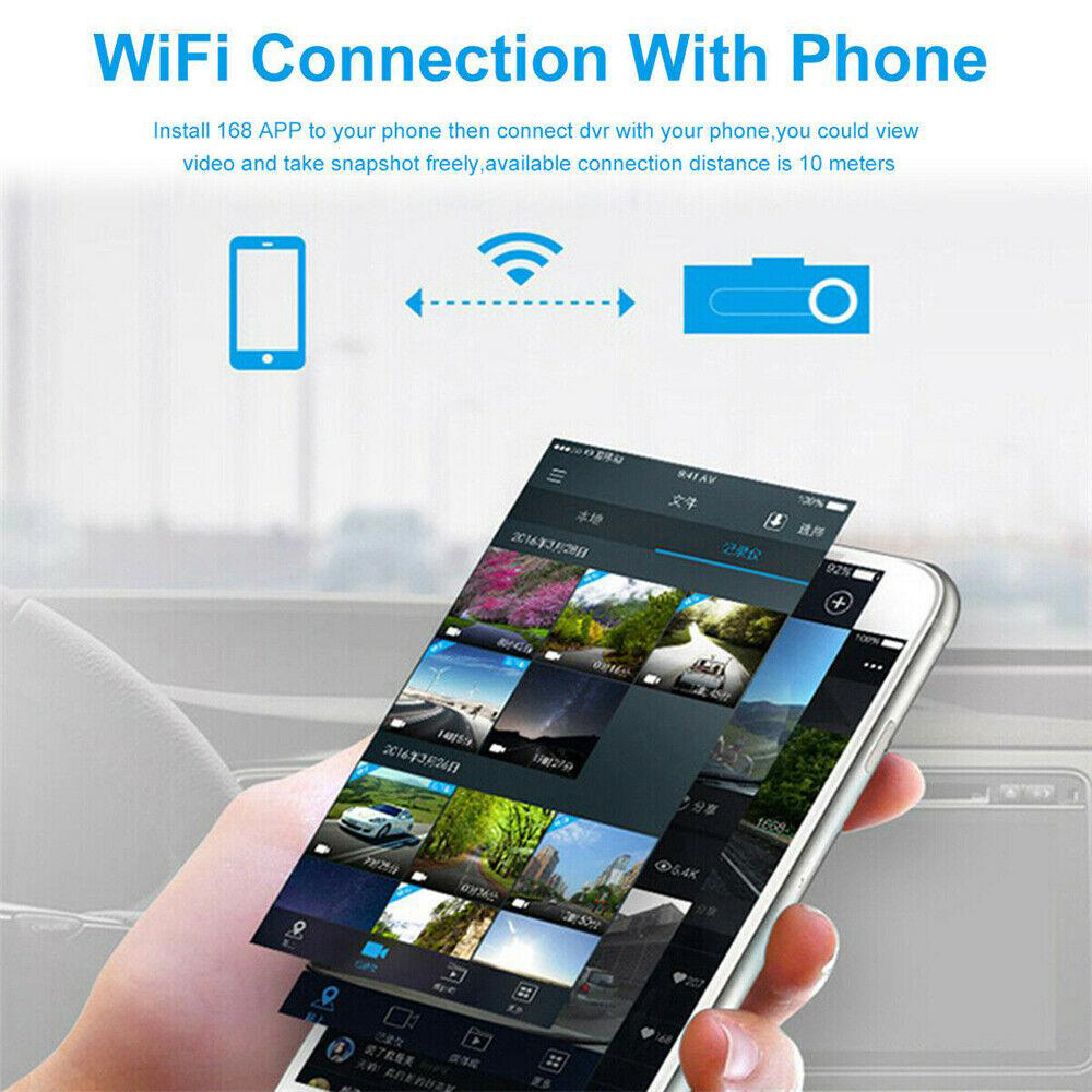 WiFi Mini Κρυφή Κάμερα Αυτοκινήτου - Καταγραφικό DVR HD SingleLens 140º ...