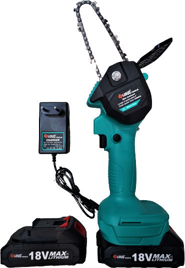 Επαναφορτιζόμενο Αλυσοπρίονο Χειρός 4inch LIDUO Tools με 2 Μπαταρίες ...