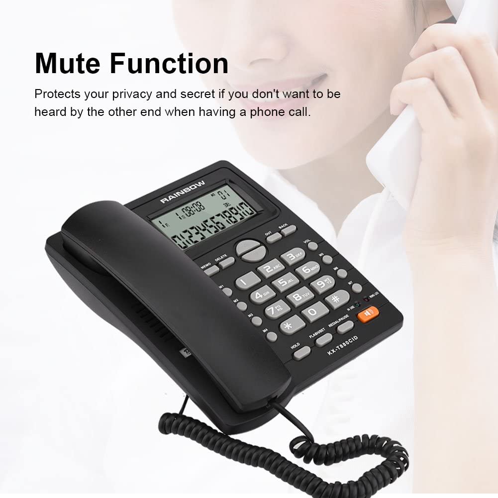 Σταθερό Ενσύρματο Τηλέφωνο με Οθόνη - N-INC T880CID Telephone Μαύρο ΟΕΜ ...