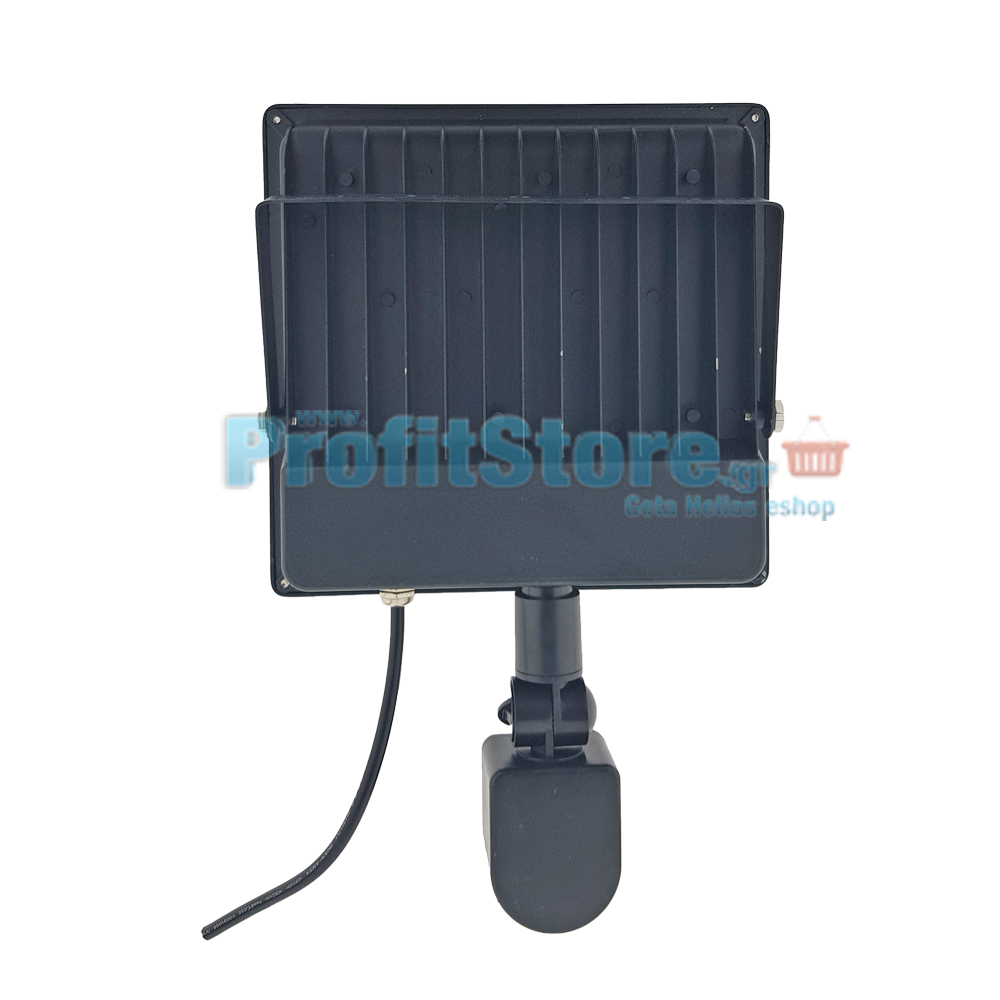Ultra Slim Προβολέας SMD LED 50w με Ανιχνευτή Κίνησης Λευκό 6000K ...